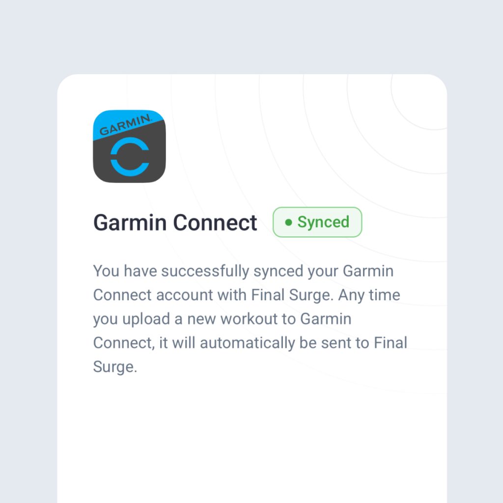 Now Sync Planned Structured Workouts to Garmin Connect