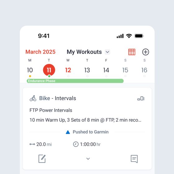 Now Sync Planned Structured Workouts to Garmin Connect